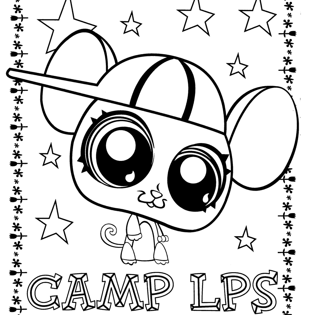 🐭 LPS Mouse Coloring Pages – Littlest Clubhouse